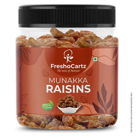 Freshocartz King Size Munakka Raisins With Seeds Sun Dried Big