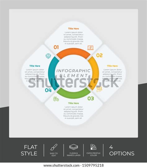 4 Step Process Infographic Square Layout Stock Vector Royalty Free 1509795218 Shutterstock