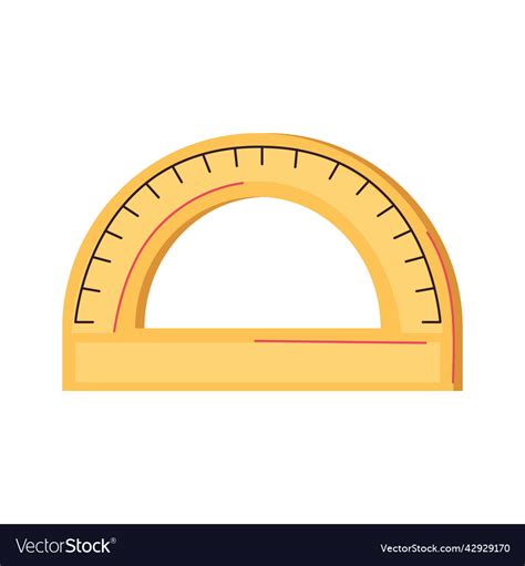 Protractor Rule School Royalty Free Vector Image
