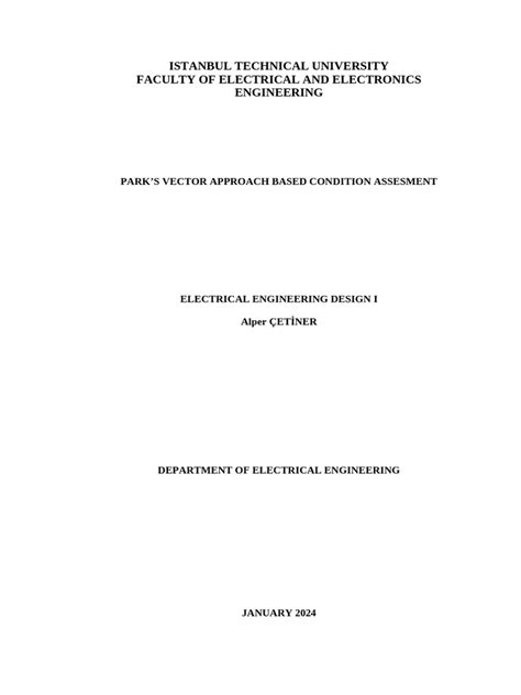 Parks Vector Approach Based Condition Assesment Pdf Electric Motor Phase Waves