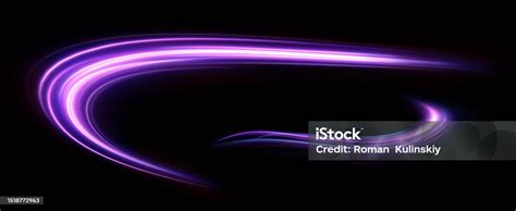 네온 여러 가지 빛깔의 빛나는 소용돌이 빛의 속도로 움직이는 효과 쉬운 트레일 반짝이는 물결 모양의 경로입니다 벡터 곡선에 대한 스톡 벡터 아트 및 기타 이미지 Istock