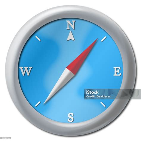 Compass Blue Stock Illustration Download Image Now Adventure Blank