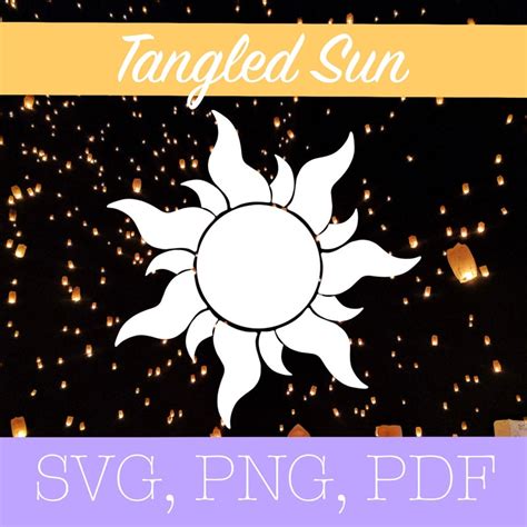 Tangled Sun Svg Etsy