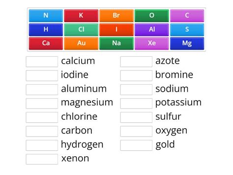Match Each Symbol With The Correct Name Match Up