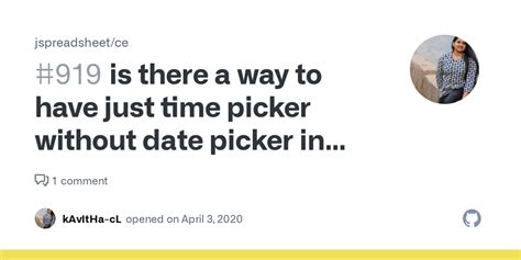 Is There A Way To Have Just Time Picker Without Date Picker In Jexcel Issue
