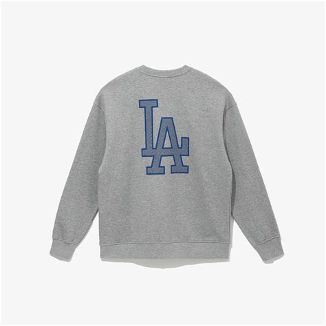 Mlb 그리드 로고 La 다저스 맨투맨 헤더 그레이 13338672