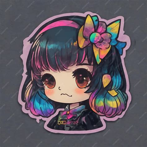 Premium Vector Cute Girl Sticker