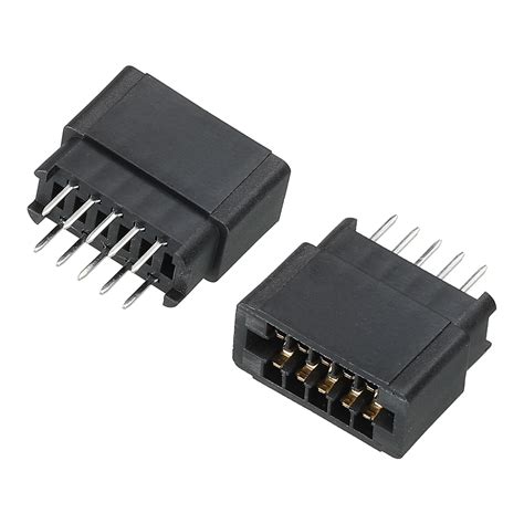 Card Edge Connector Black Socket Straight Connection 10 Pin 2 54mm Pitch For Pcb Circuit Board
