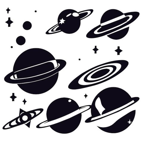 Premium Vector Celestial Object Silhouettes In Detailed Vector Illustrations