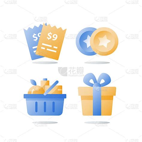 赚取奖金点，直到滑和满杂货篮子，忠诚计划，兑换奖励礼品，礼物盒，收集代币素材 花瓣网