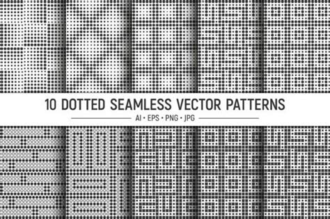 10 Dotted Seamless Vector Patterns Graphic By Avk Graphics · Creative Fabrica
