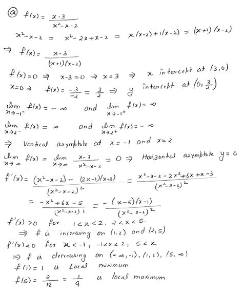 Solved 2 Use The Algorithm For Curve Sketching And Sketch The Graphs Of Course Hero