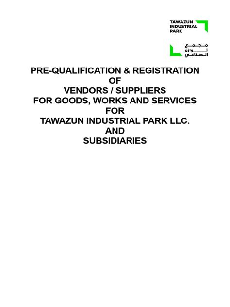 Supplier Pre Qualification Form Sep23 Pdf