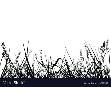 Grass Silhouette Royalty Free Vector Image Vectorstock
