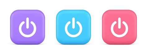 Premium Vector Shutdown Turn On Off Button Energy Switch Power Start Stop Web App Design D
