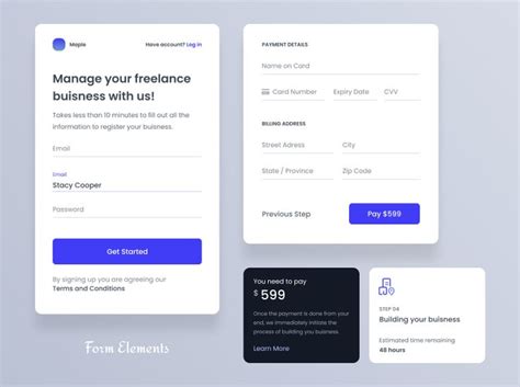 Pop Up App Design Manage Freelance Business With