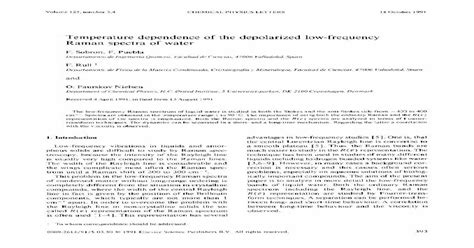 Temperature Dependence Of The Depolarized Low Frequency Raman Spectra