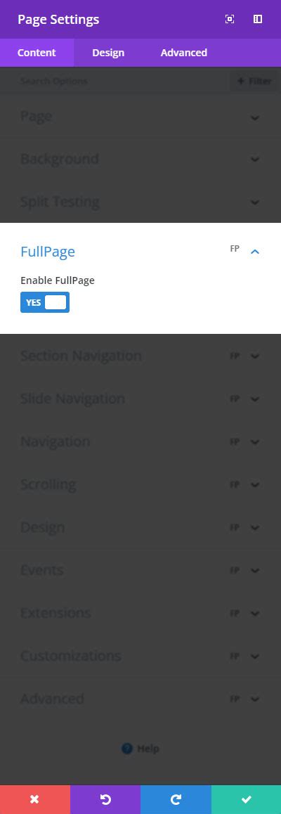 Fullpagejs Docs For Divi Wordpress Plugin