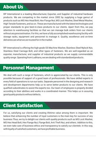 Stainless Steel Hex Bolt Material Grade Ss 304 Size 50 Mm At ₹ 50