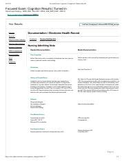 Focused Exam Cognition Nurse Notespdf 692021 Focused Exam