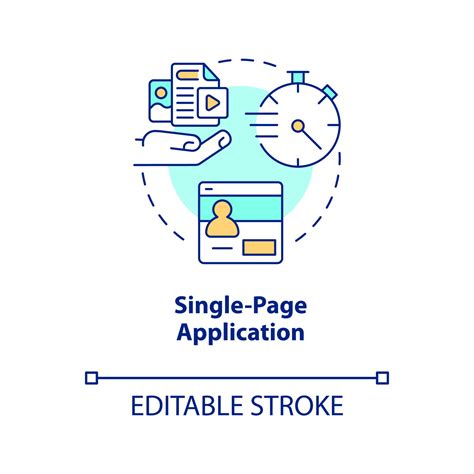 Single Page Application Concept Icon App Development Trend In Web