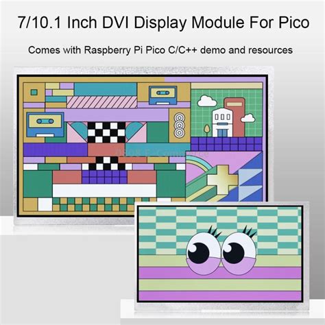 101 Inch Waveshare For Raspberry Pi Pico 1024600 Pixel Ips Panel Dvi