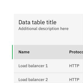 Data Table Carbon Design System