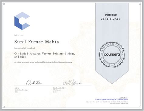 sunil kumar mehta on linkedin day33 c programming certification learningjourney coursera…