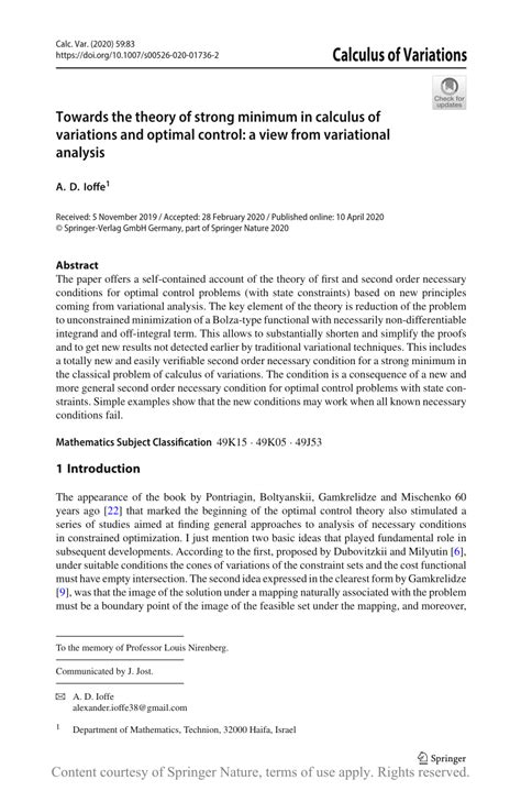 Towards The Theory Of Strong Minimum In Calculus Of Variations And Optimal Control A View From