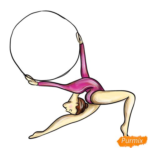 Рисунок гимнастки простой 49 фото