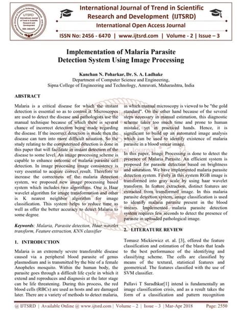 Irjet Identification Of Malaria Parasites In Cells Using Object Detection Pdf