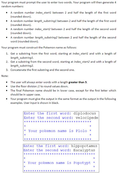 Solved Your Program Must Prompt The User To Enter Two Words