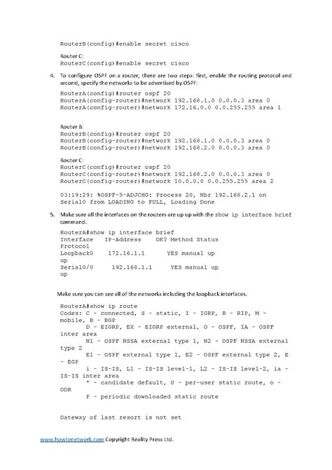 Ospf Advanced Lab Exercise For Ccna And Ccnp Pdf