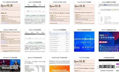 webhub123整理中文语音识别数据集 知乎