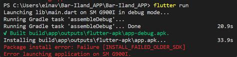 Android Package Install Error Failure INSTALL FAILED OLDER SDK In