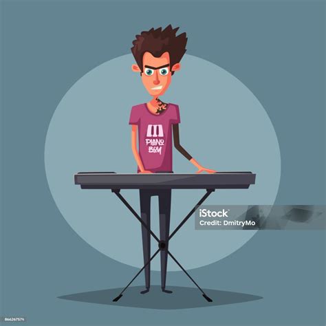 전자 음악 합성기 악기입니다 만화 벡터 일러스트 레이 션 1950 1959 년에 대한 스톡 벡터 아트 및 기타 이미지