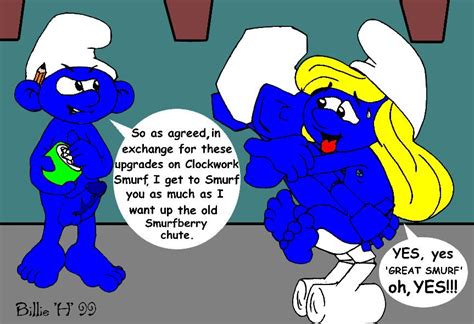 Rule 34 Billie H Clockwork Smurf Handy Smurf Smurfette The Smurfs 803820