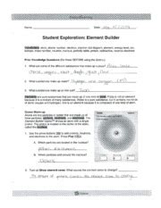 Element Builder Name Date E 39 CJg ZO Babe Exploration Element Builder Atom Atomic