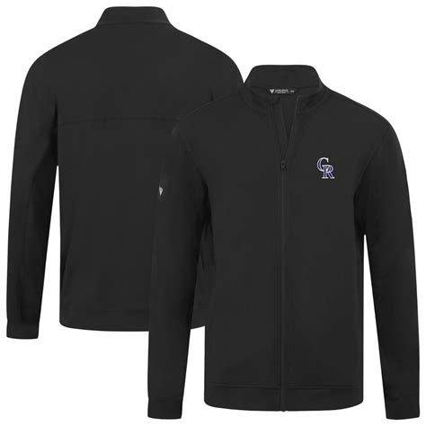 Womens Colorado Rockies Levelwear Black Alec Insignia 20 Full Zip Jacket