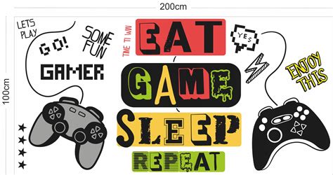 Naklejki na ścianę GAMER GRA KOMPUTER 100X200cm G FABRYKA NAKLEJEK