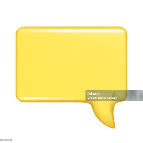 Realistic 3d Glossy Speech Bubble Text Message Box Chatting Box