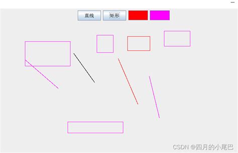 12 Java第十二课 重绘，绘制不同颜色的图形java绘制红色直线 Csdn博客