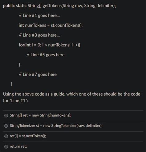 Solved Public Static String Gettokensstring Raw String