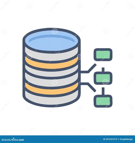 Nosql Database Icon Color Illustration 339189996