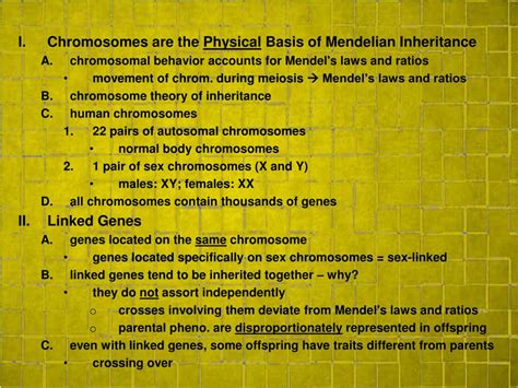 PPT Chromosomal Basis Of Inheritance PowerPoint Presentation Free Download ID