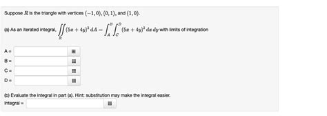 Solved Suppose R Is The Triangle With Vertices Chegg