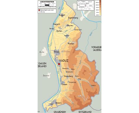 Карты Лихтенштейна Коллекция карт Лихтенштейна Европа Maps Of The World Карты всех