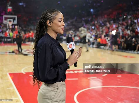 Espn Analyst And Reporter Andraya Carter Broadcasts Before Game One