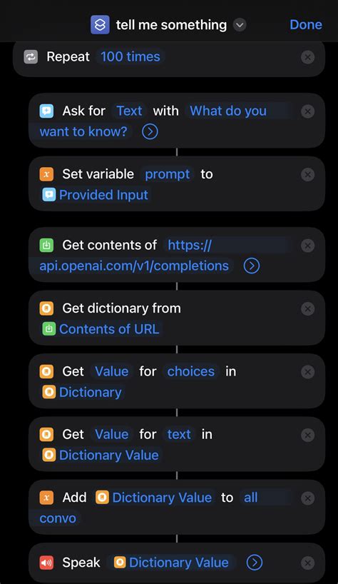 you can now use gpt 3 through shortcuts just say hey siri tell me