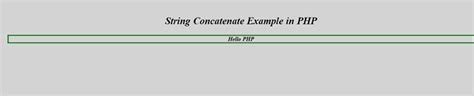Php String Concatenation Tpoint Tech